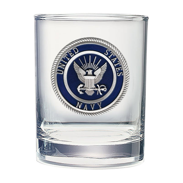 NAVY DOUBLE OLD FASHIONED GLASS - Fine Pewter Gifts - Heritage ...