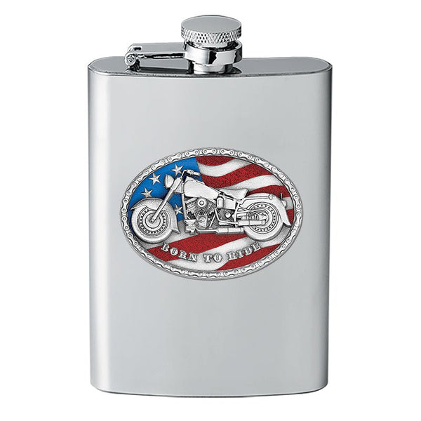 MOTORCYCLE FLASK - Fine Pewter Gifts - Heritage Metalworks, Inc.