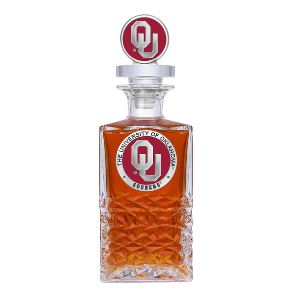 University of Oklahoma Heritage Decanter with 3D Top -Fine Pewter Gifts ...
