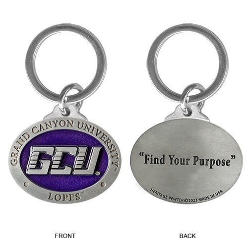 Grand Canyon University Keychain w/ Backtext - Heritage Metalworks, Inc.