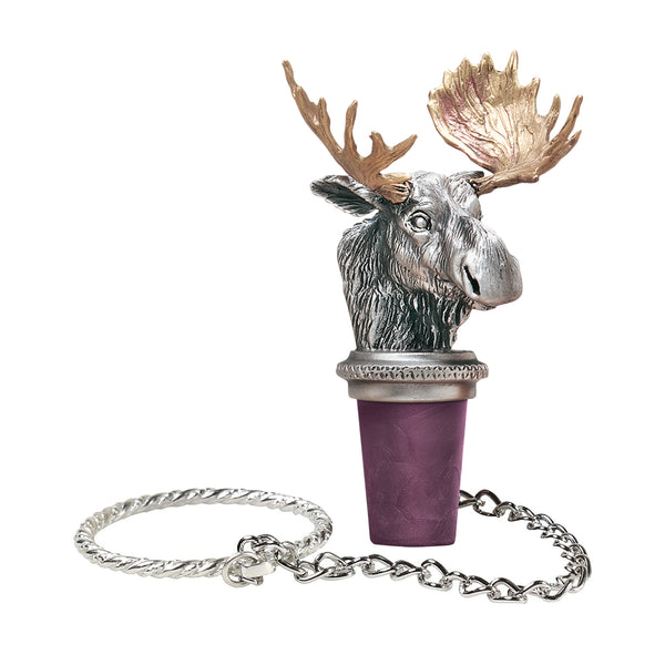MOOSE BOTTLE STOPPER - Fine Pewter Gifts - Heritage Metalworks, Inc.