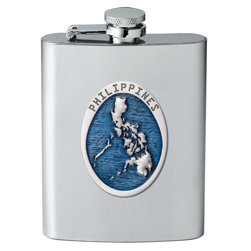 PHILIPPINES MAP FLASK - Fine Pewter Gifts - Heritage Metalworks, Inc.