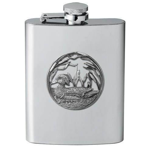 WOOD DUCK FLASK - Fine Pewter Gifts - Heritage Metalworks, Inc.