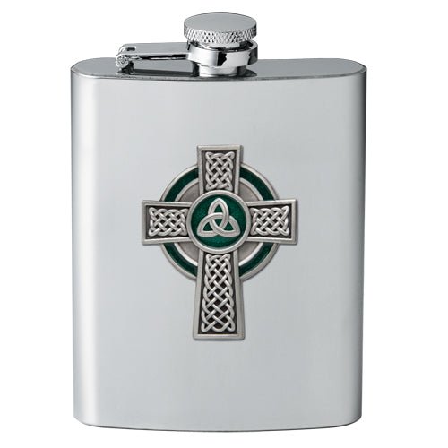 CELTIC CROSS FLASK - Fine Pewter Gifts - Heritage Metalworks, Inc.
