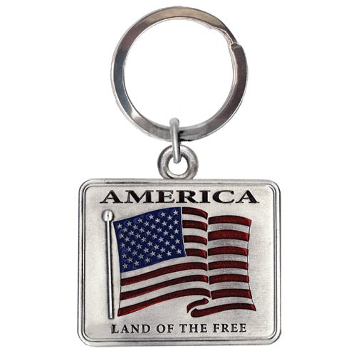 US FLAG KEY CHAIN - Fine Pewter Gifts - Heritage Metalworks, Inc.