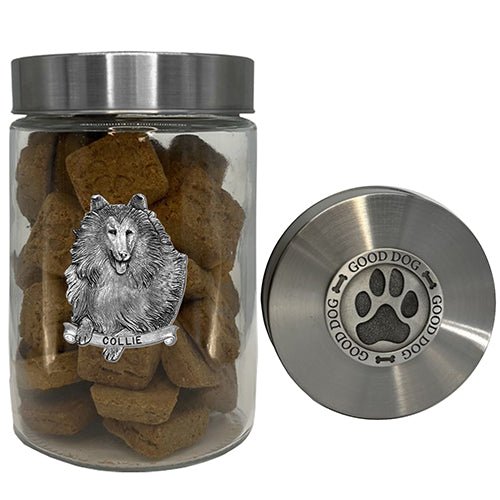 Collie Good Dog Treat Jar - Heritage Metalworks, Inc.
