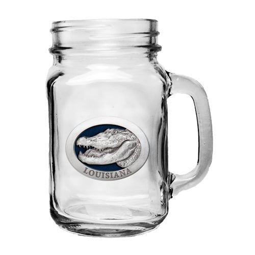 ALLIGATOR W/ LOUISIANA MASON JAR MUG - Fine Pewter Gifts - Heritage ...